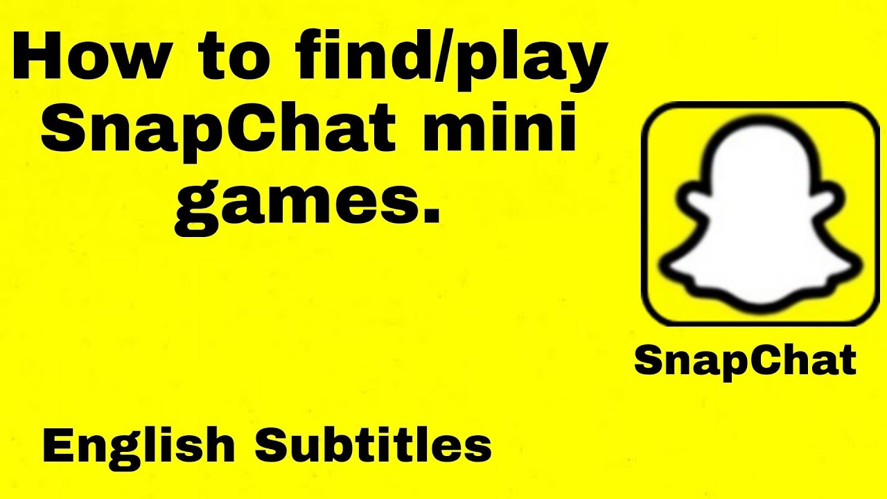 How to find/play Snapchat mini games.[ENG/SUB] - YouTube