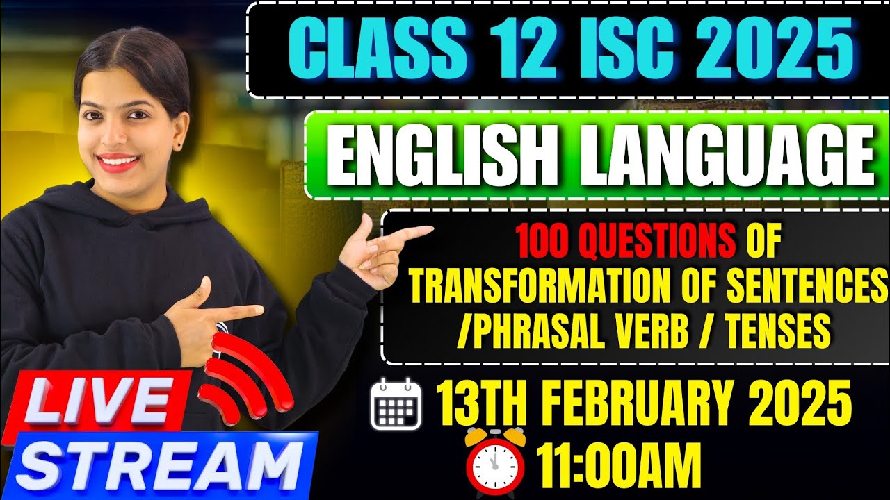 CLASS 12 ISC 2025 |ENGLISH LANGUAGE |100 QUESTIONS OF PHRASAL VERBS ...