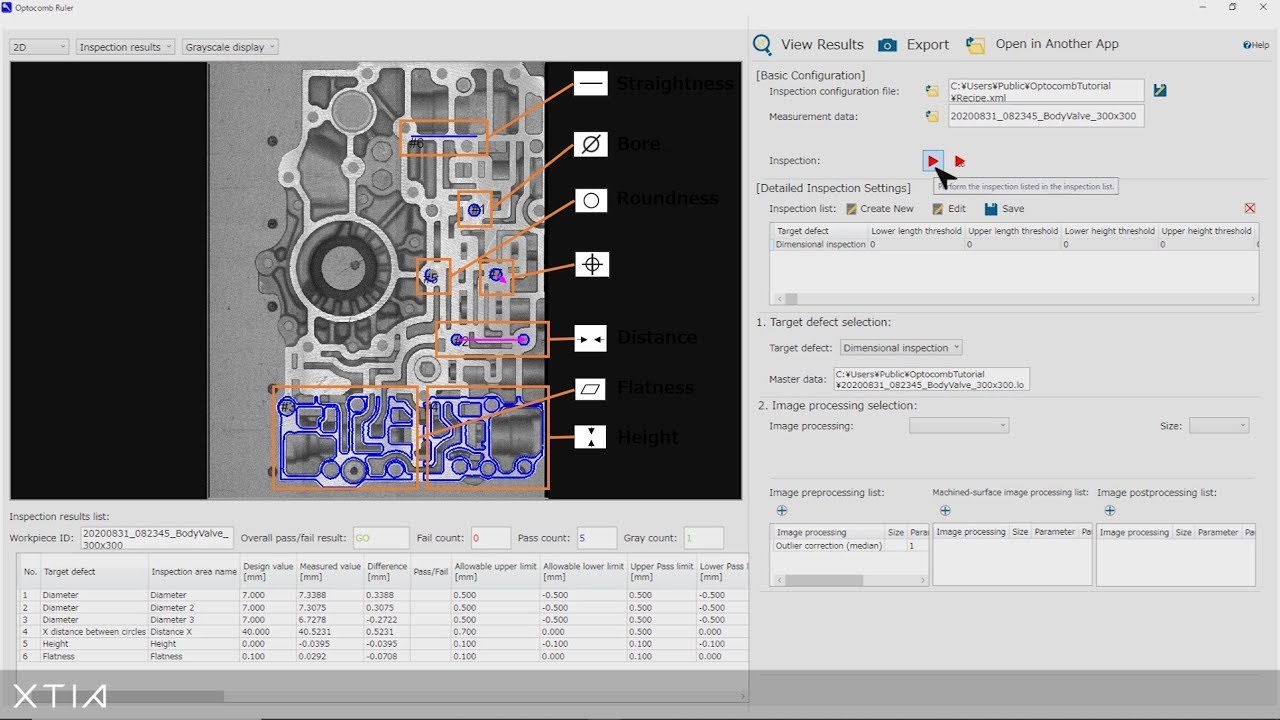 Optocomb Suite チュートリアル2 : 3D寸法検査 Optocomb Ruler - YouTube