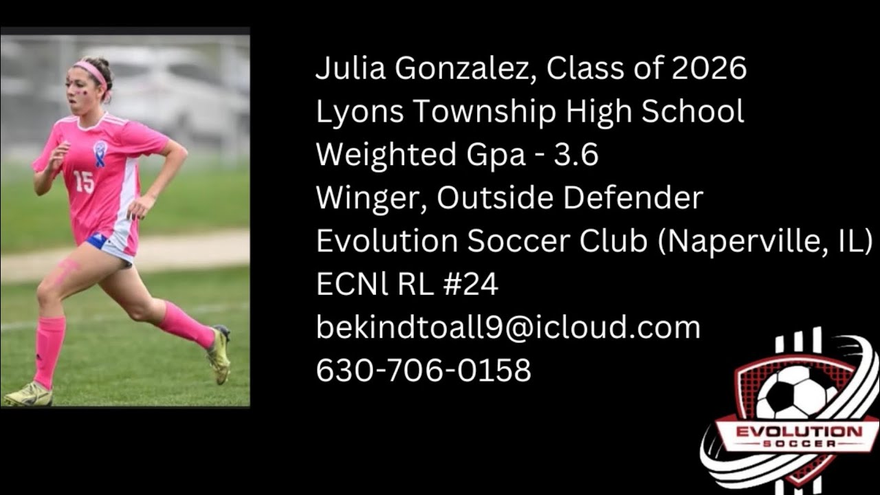 Julia Gonzalez- Winger, Outside Defender- Fall 2026 - YouTube