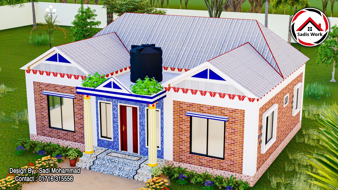 আমেরিকান স্টাইলে টিনের ৫ রুমের বাড়ির ডিজাইন 🏡 New Tin set house design ...