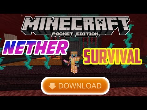 How to Download Nether Survival Map in Minecraft PE || By Blackdart ...