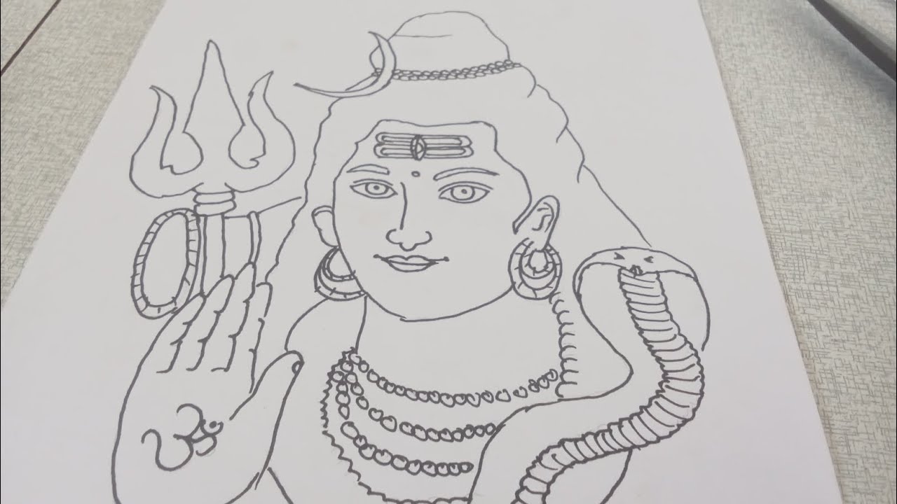 Shivan drawing video @Santosh_art_and_craft #shivan #drawing #hindu ...