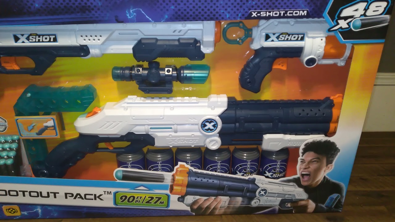xshot ultimate shootout pack preview #xshot#nerf#dartblaster - YouTube