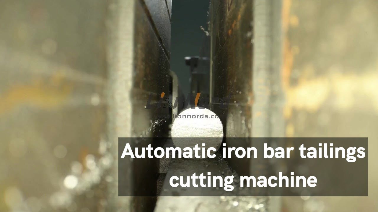 Automatic iron bar tailings cutting machine #bandsaw #bandsawmachine ...