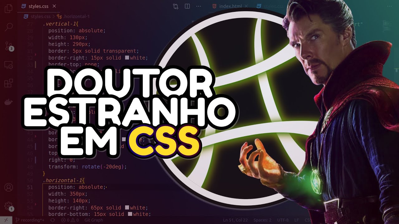 Desenhando com código: Logo do DOUTOR ESTRANHO | Speedcode HTML e CSS - YouTube