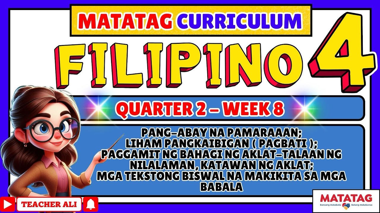 GRADE 4 FILIPINO 4 QUARTER 2 WEEK 8 - YouTube