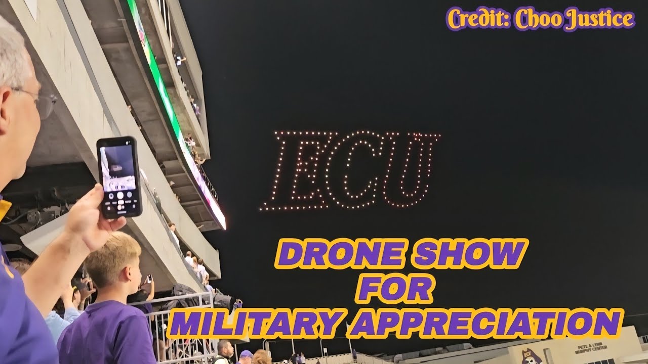 ECU vs ARMY | DRONE SHOW FOR MILITARY APPRECIATION #droneshow # ...