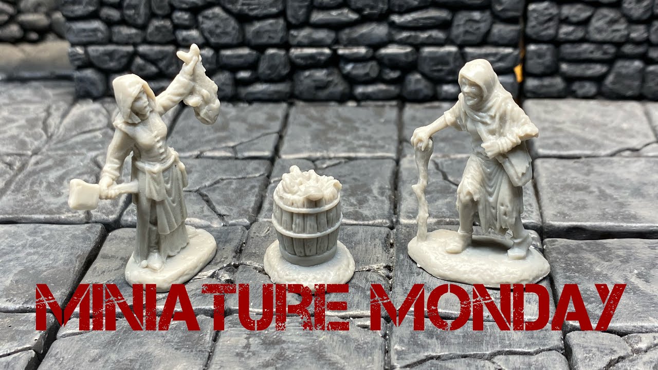 Miniature Monday Townsfolk Fishwife & Crone Unboxing Reaper Bones Black ...