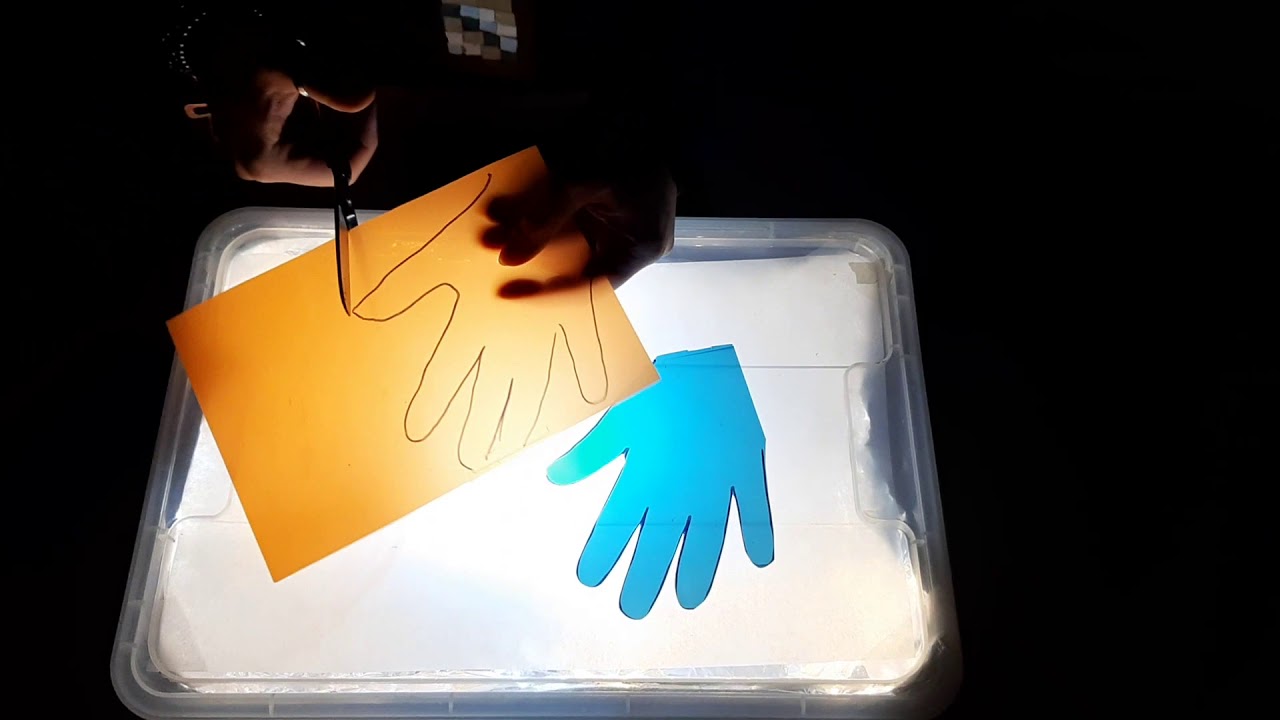 lavagna luminosa e manine colorate - YouTube