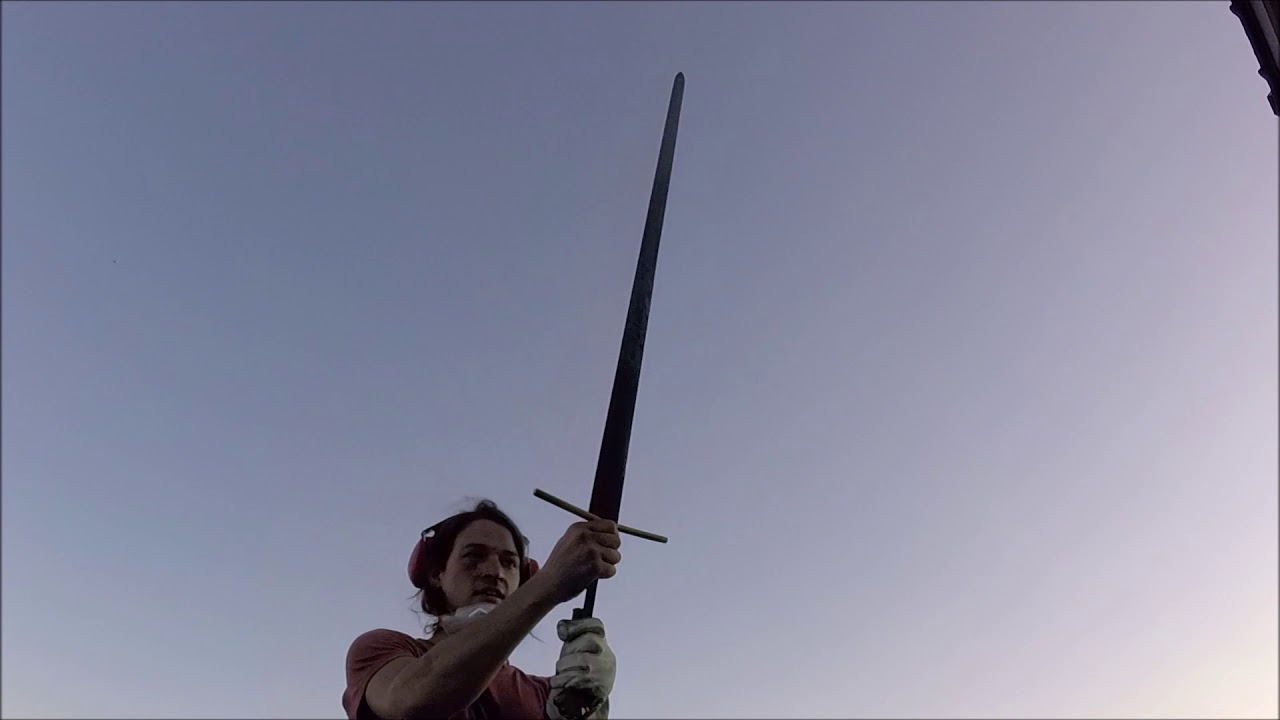 Day 4: making my own longsword: normalization and brassing - YouTube