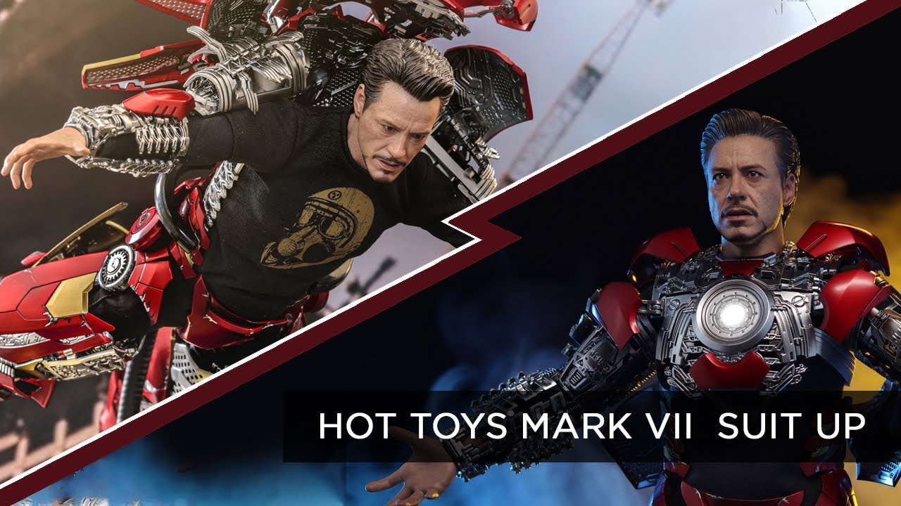 Hot Toys Tony Stark Mark VII Suit up - YouTube