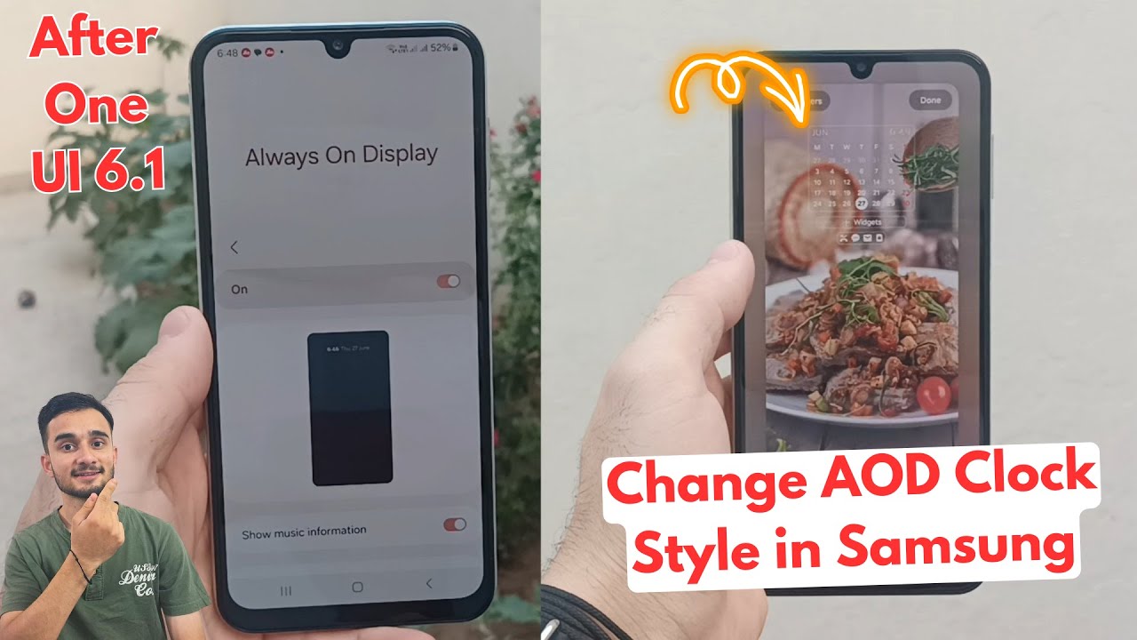 How to Change Always on Display Clock After One UI 6.1 Update? | Change ...