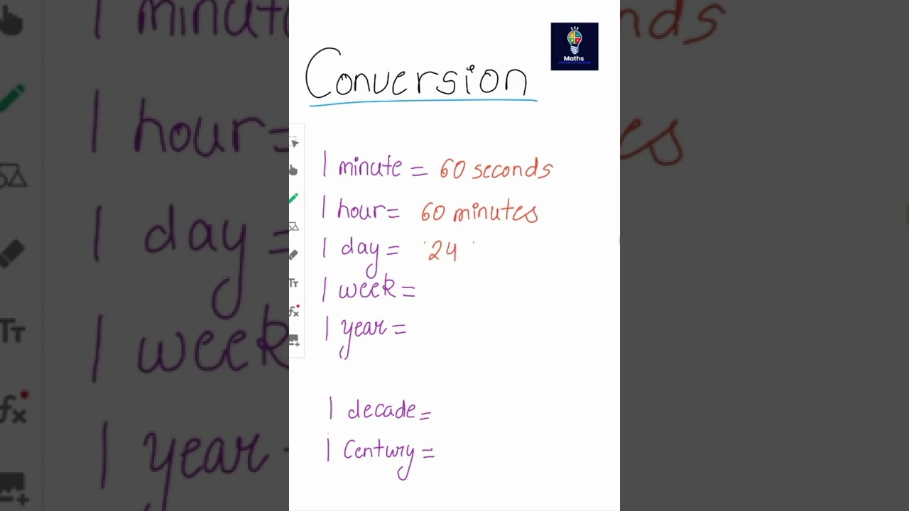 Important Conversions of Maths - YouTube