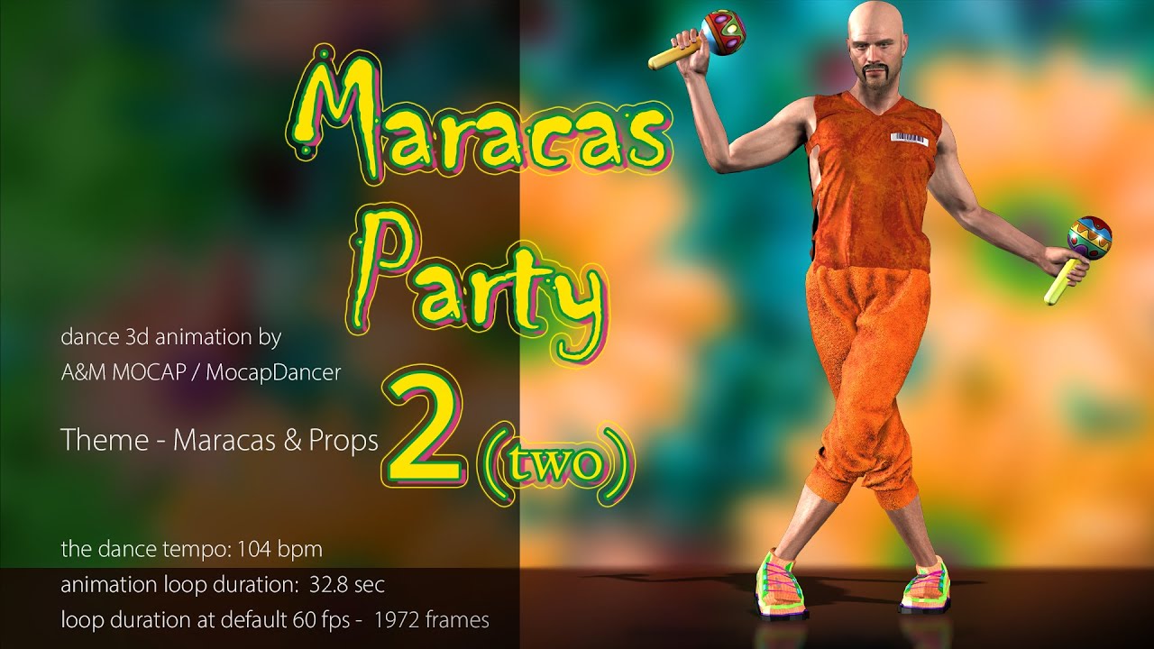 #iClone - Maracas Party 2 - #104bpm - dance animation - YouTube