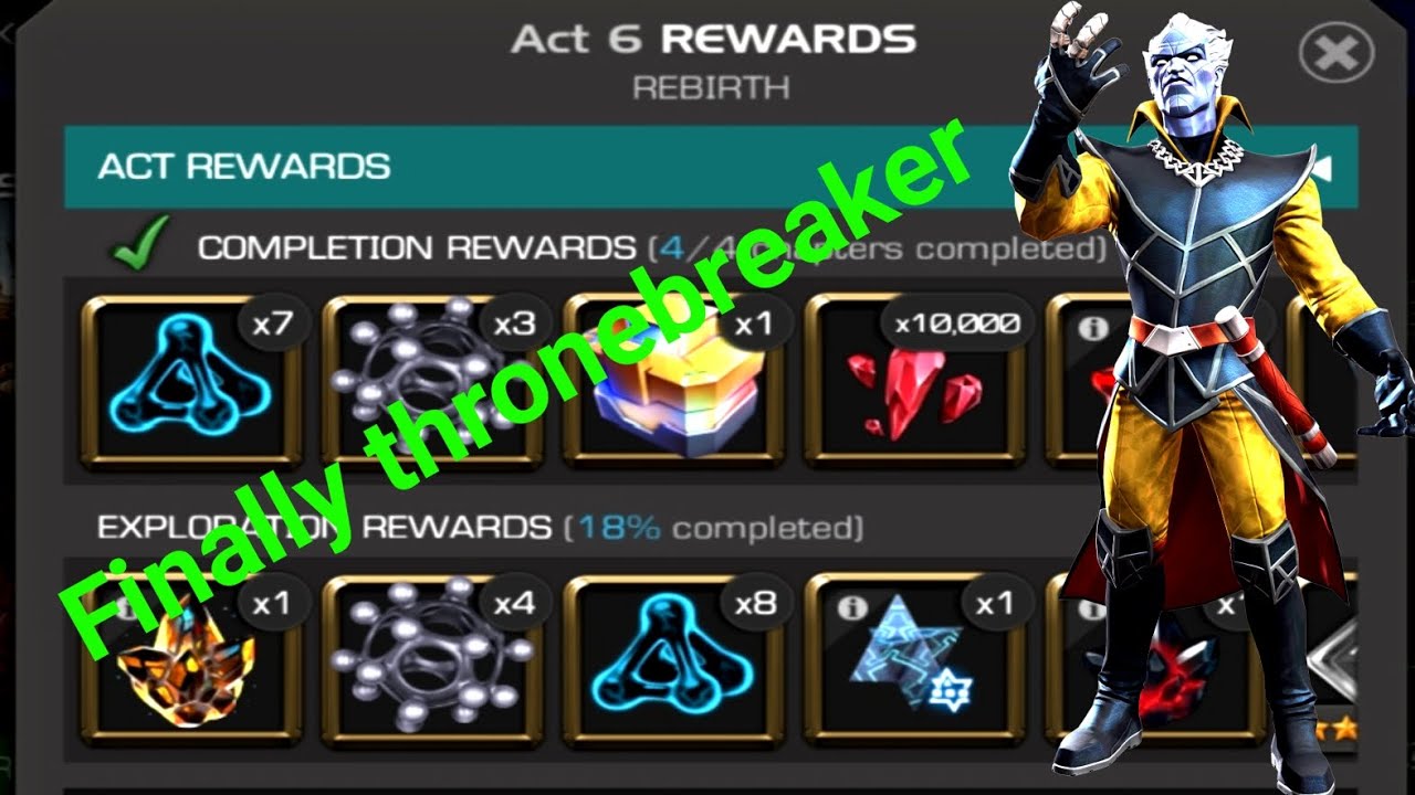 Mcoc thronebreaker rewards opening | MCOC crystal opening - YouTube