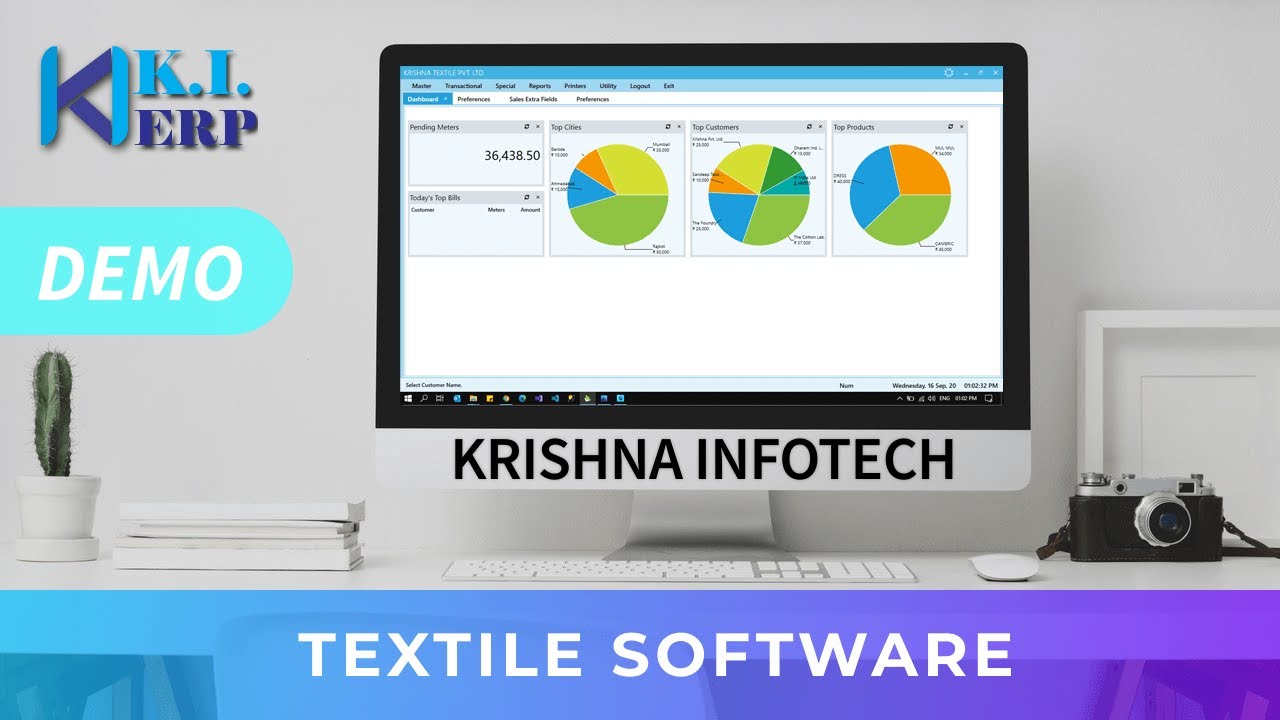Software for Textile Industry | Krishna Infotech - YouTube