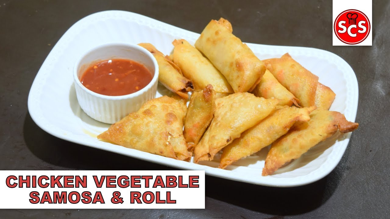Chicken Vegetable Samosa & Roll Recipe - Special Ramadan Recipe - YouTube