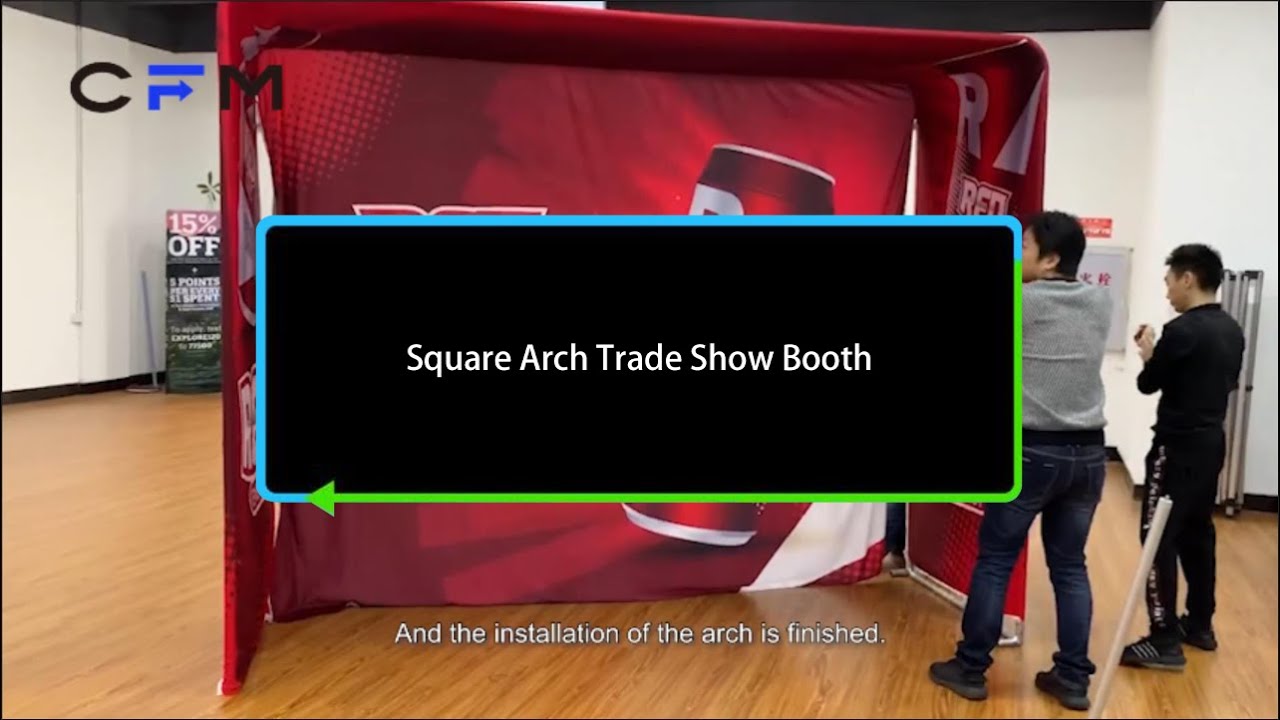 Installation of A Large Square Arch Trade Show Booth - YouTube