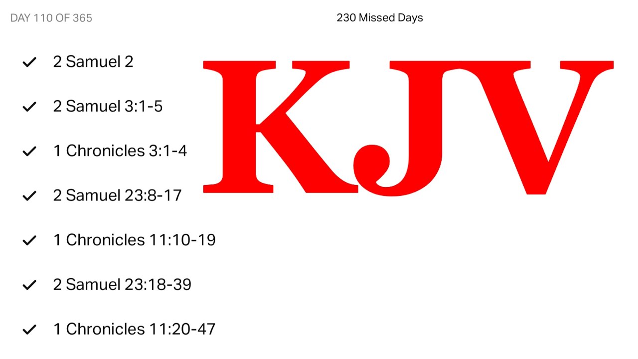 Day 110 of The One Year Chronological Bible 365-Day Reading plan by ...