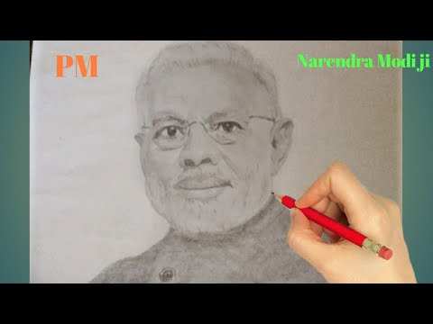 PM Narendra Modiji pencil art - YouTube