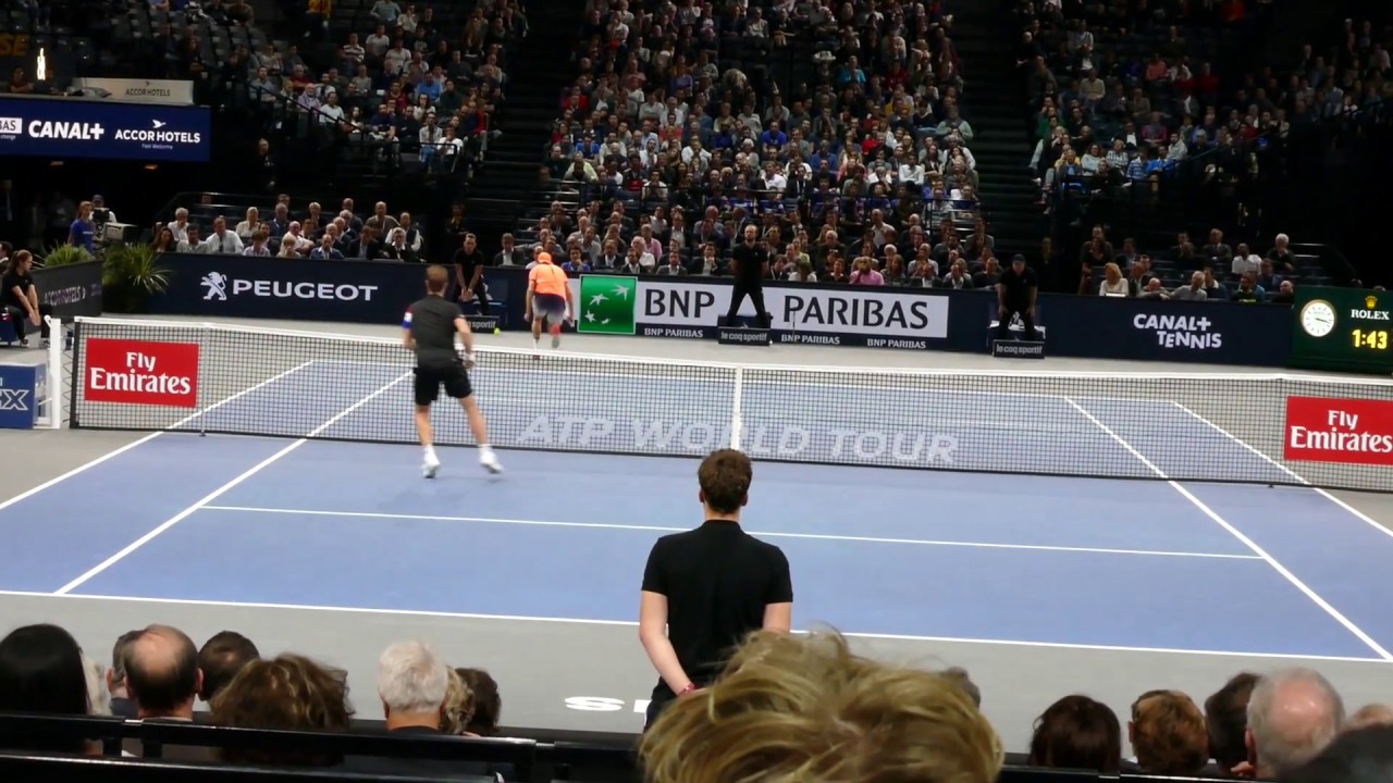 Richard Gasquet vs Jack Sock - Court level view - YouTube