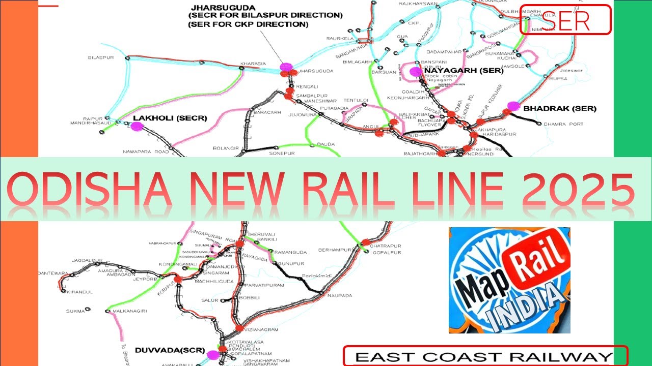 ODISHA NEW RAIL LINE LATEST update 2025 ECoR SER Mayurbhanj Jharkhand ...