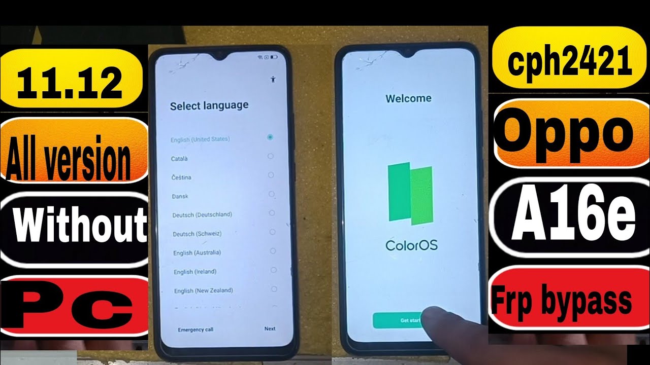 Oppo A16e | CPH 2421 | Frp Bypass | oppo Google Account Remove without ...