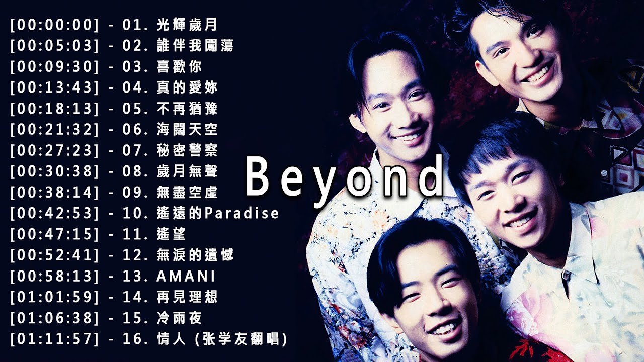 BEYOND 经典歌曲 - Hit Songs of Beyond《光輝歲月/誰伴我闖蕩/喜歡你/真的愛妳/不再猶豫/海闊天空/秘密警察/歲月 ...