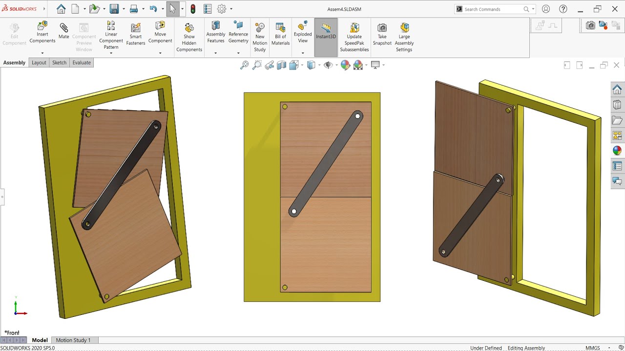 Toggler Door mechanism design in SolidWorks | SolidWorks assembly ...