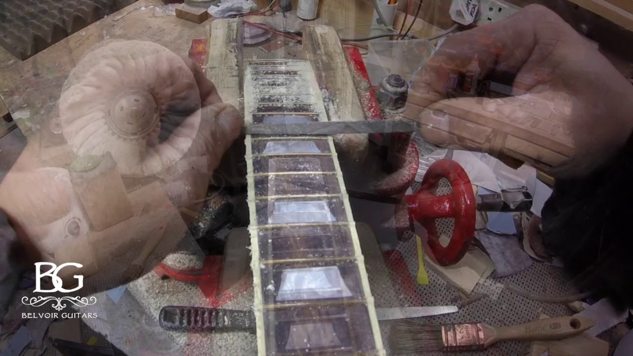 Mando LP Fretboard Binding with Nibs - YouTube