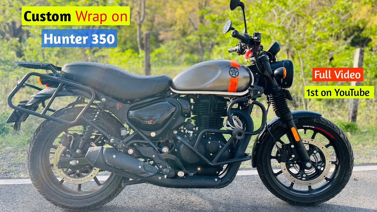 CUSTOM WRAP ON HUNTER 350 |Hunter modified| - YouTube