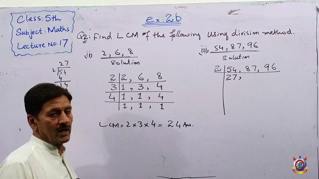 Class 5th Mathematics Lecture 17 LCM by Division method - YouTube