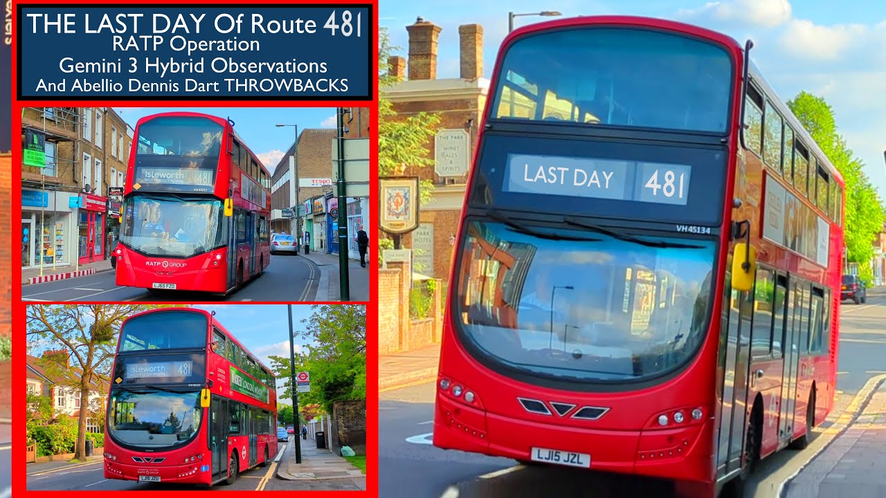 THE LAST DAY Of Route 481 RATP Operation (GOING TO METROLINE) Including ...