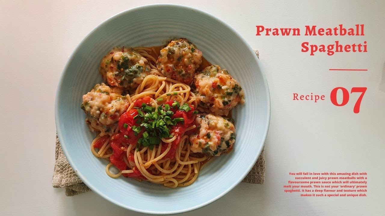 Prawn Meatball Spaghetti - Italian Fusion Style - YouTube