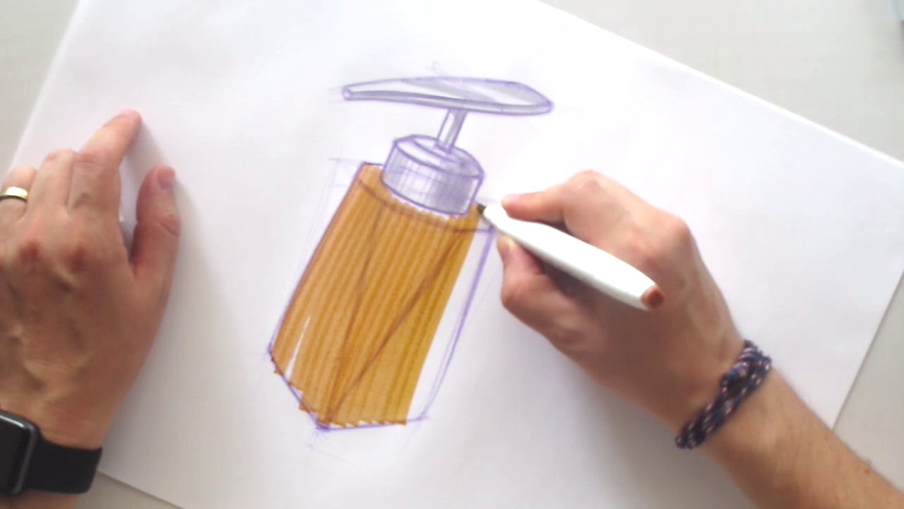 How to Sketch with Markers. Product Design sketching - YouTube