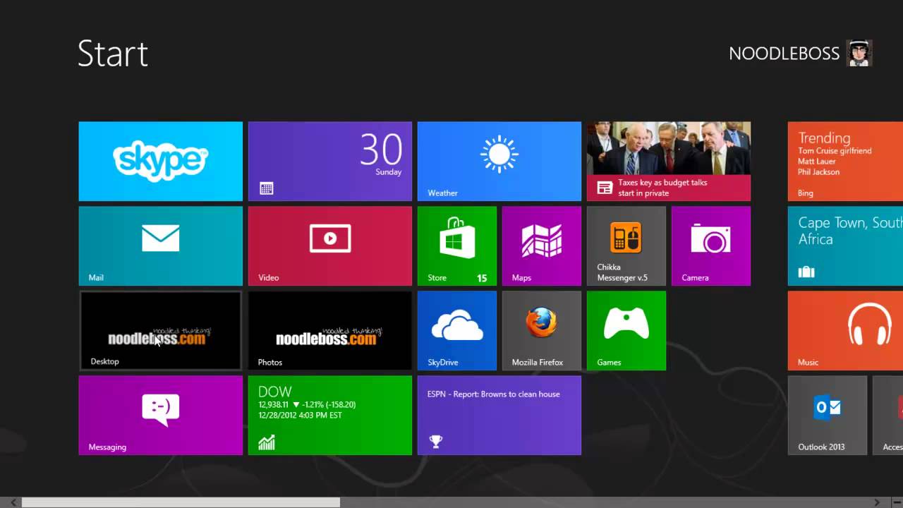 Customizing Start Menu Live Tiles on Windows 8 - YouTube