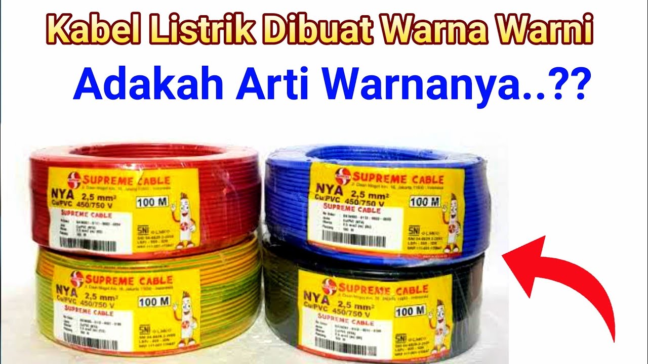 Mengapa Kabel listrik dibuat warna warni? Apa arti dari warna pada ...