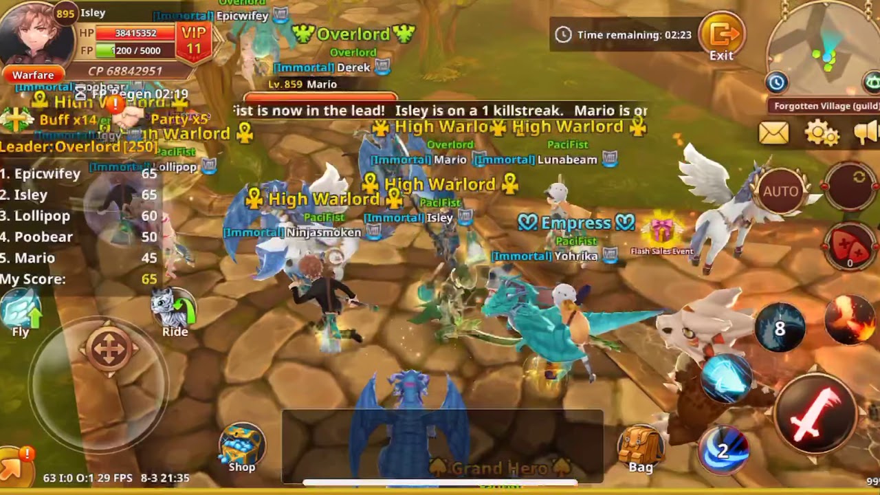 FlyFF Legacy Guild War 8/3/19 - YouTube