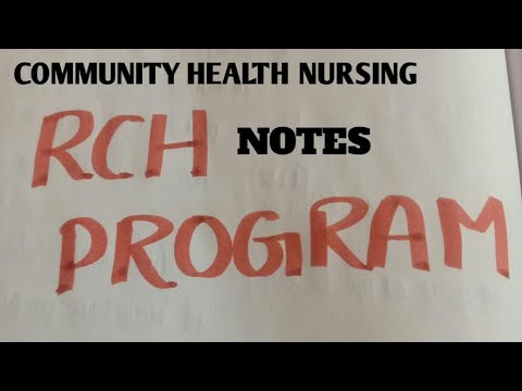 Community health nursing/Rch program/notes - YouTube
