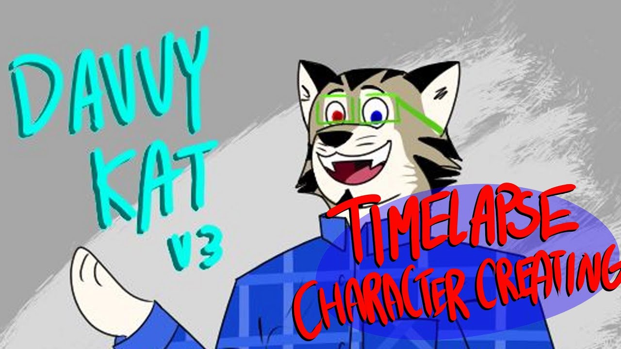 TIMELAPSE CHARACTER CREATING | Davvy Kat V3 - YouTube