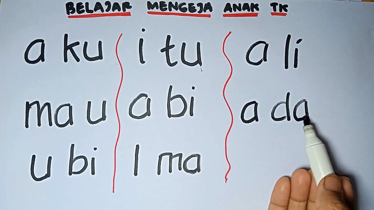 Belajar Mengeja Anak TK: Cara Mudah Mengenal dan Mengeja Huruf untuk ...