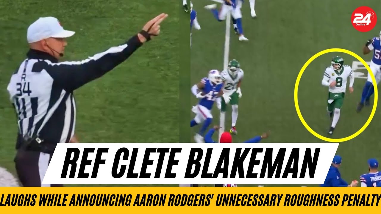 Ref Clete Blakeman Laughs While Announcing Aaron Rodgers' Unnecessary ...