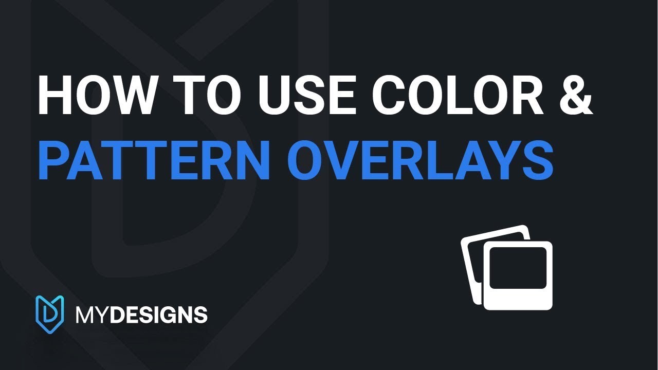 How to use Color and Pattern Overlays on MyDesigns - YouTube