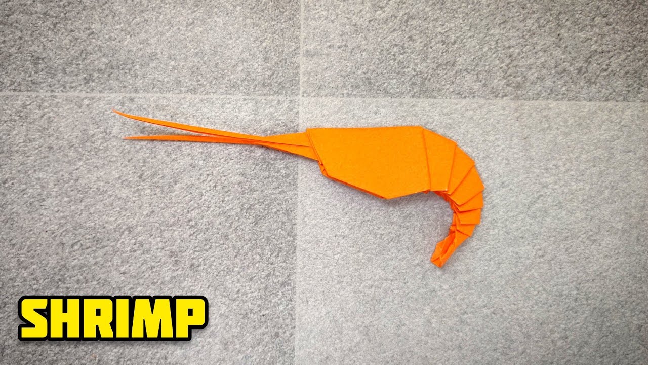 Origami Shrimp | Origami Prawn | Origami tutorial | Paper craft - YouTube