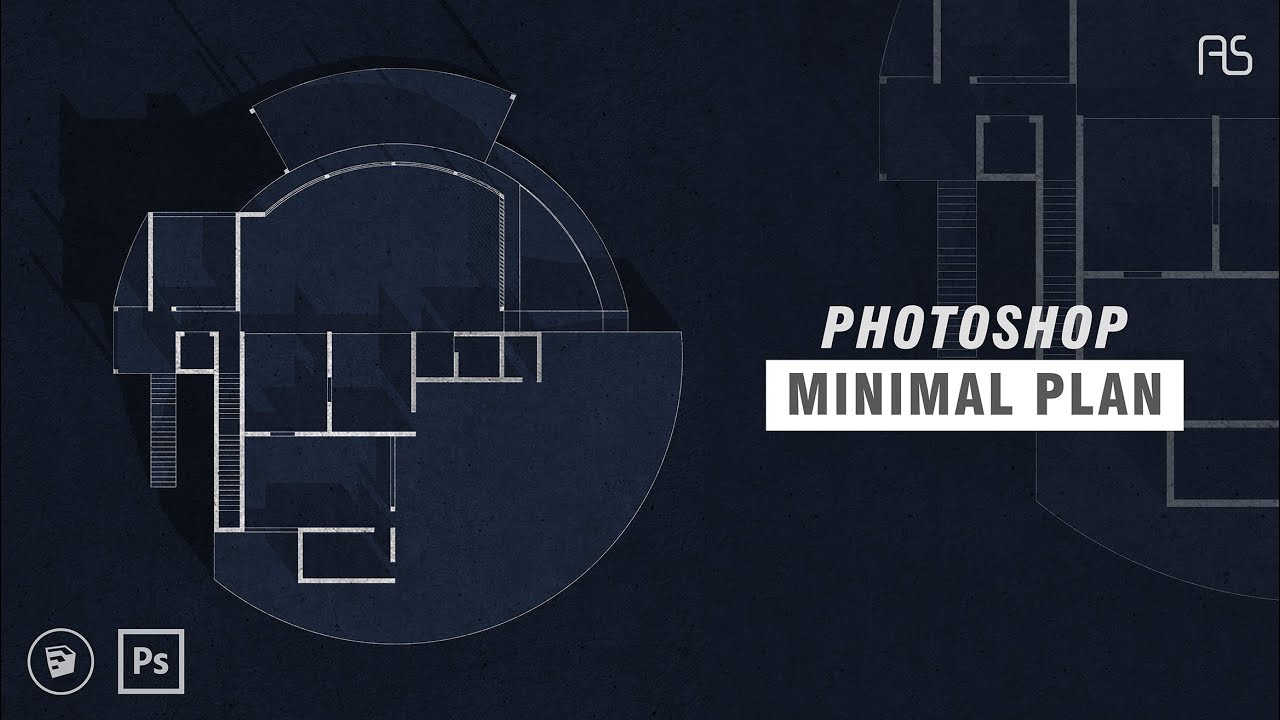 Easy Photoshop Minimal Plan Render | Photoshop Architecture ...