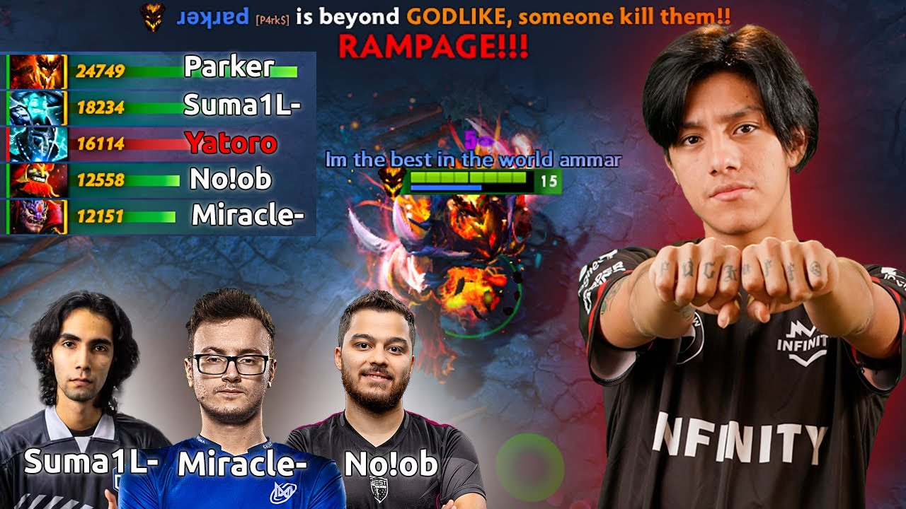 Parker and Miracle Team Up to Take on Yatoro: A Dota 2 Dream Team - YouTube