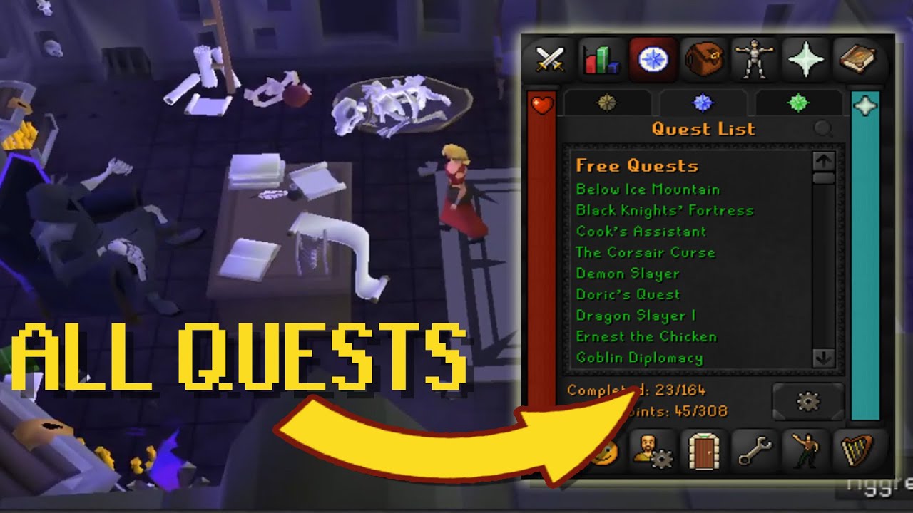 How I Died Doing Free To Play Quests in Old School Runescape - YouTube
