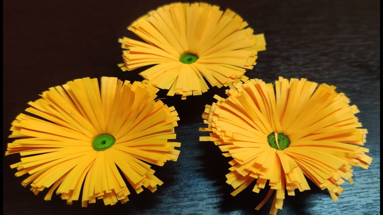 How to make paper Calendula Flower |DIY Flowers | Origami Flowers ...