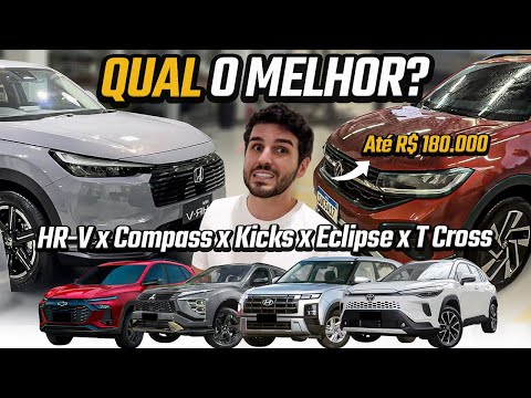 VISITEI 5 lojas em busca do MELHOR SUV até R$180.000 ! HR-V, Compass, Kicks, Eclipse e T Cross. 